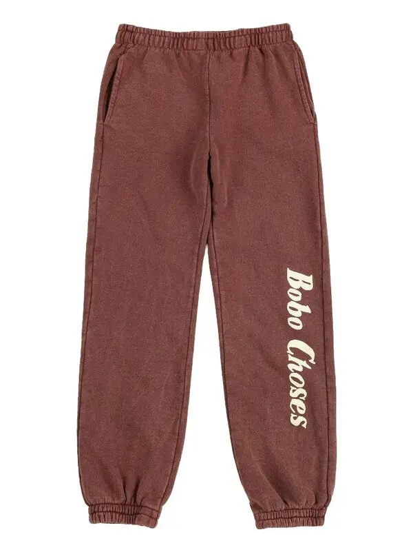 BOBO CHOSES Logo Jogging Pants - Brown