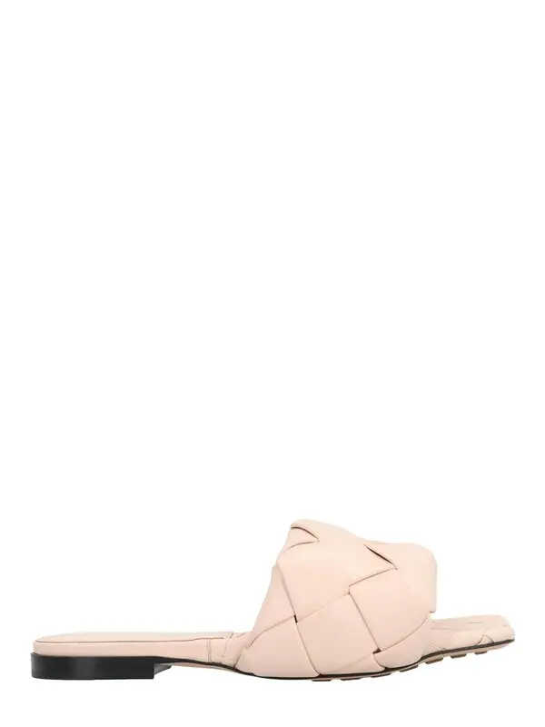 Bottega Veneta Lido Leather Flat Sandals - Pink