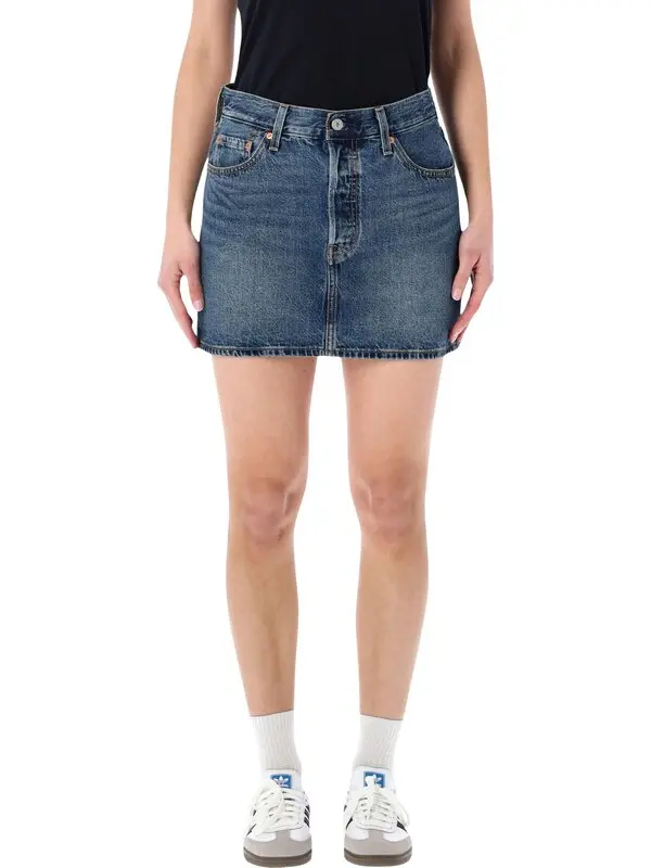 LEVI'S Denim Mini Skirt - Phoenix Rising Mid Blue