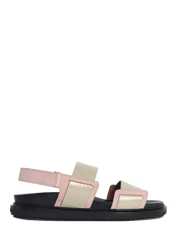 Marni Fussbett Leather Sandals - Pink