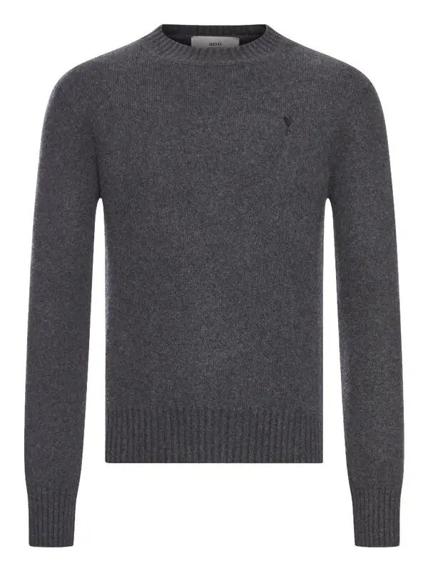 Ami Round Neck Sweater - Anthracite
