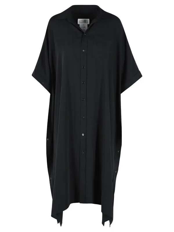 MAISON MARGIELA Polyester Shirt Dress - Black