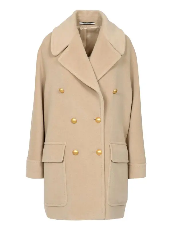 Tagliatore Wool And Angora Blend Coat - Beige