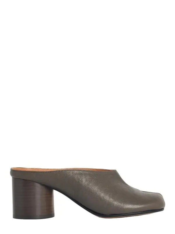 MAISON MARGIELA Tabi Décolleté Nappa Leather Mules - Green