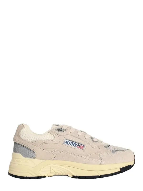 AUTRY Hyperway Low Mesh And Suede Sneakers - Beige