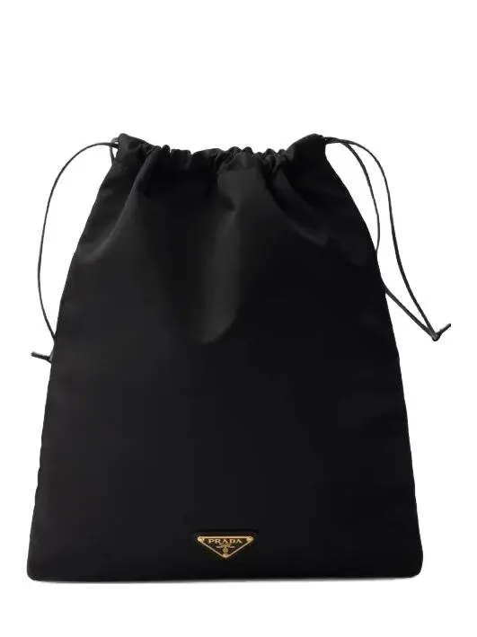 Prada Pouch With Drawstring Closure - Nero