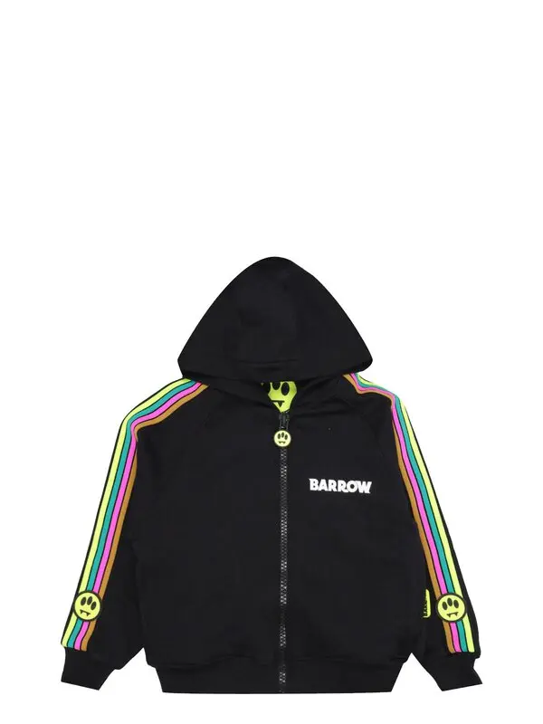 BARROW Cotton Zip Up Hoodie - Black