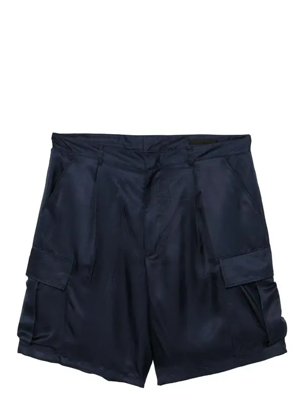 Prada Silk Cargo Shorts - Bleu
