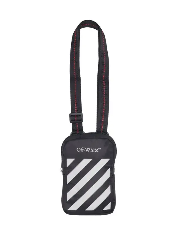 Off White Crossbody Bag - Black+white+red