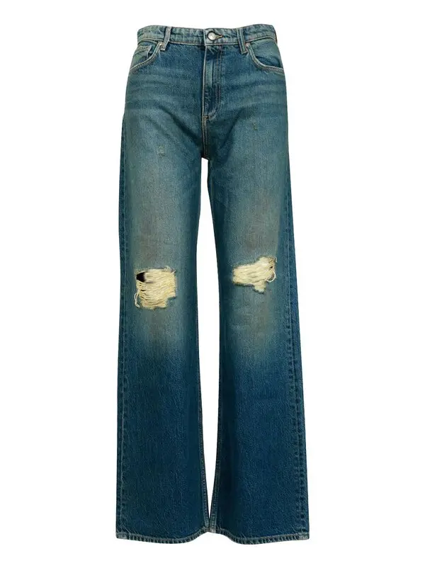 ROY ROGER'S Wide Leg Jeans - Denim Medio