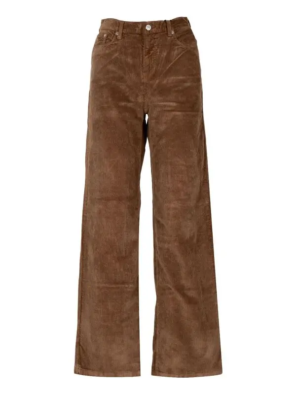 ROY ROGER'S Wide Leg Trousers - Light Brown