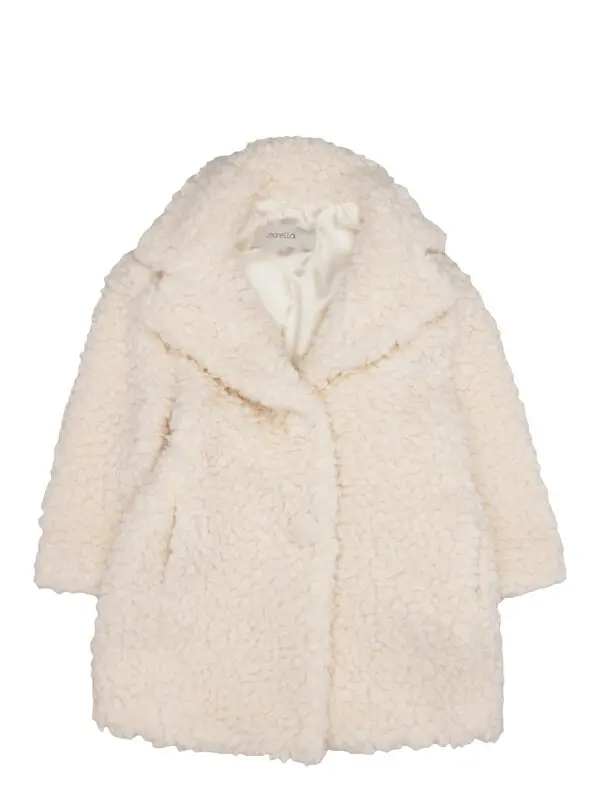 SIMONETTA Faux Fur Coat - Ivory