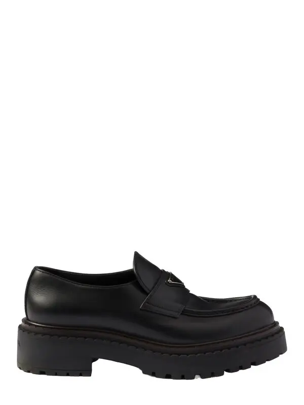 Prada Leather Loafers - Nero
