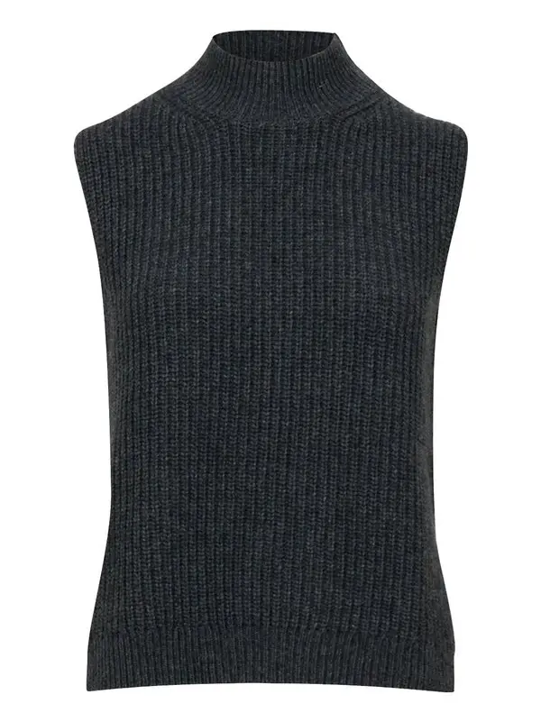 ROY ROGER'S Sleeveless Knit Top - Grey