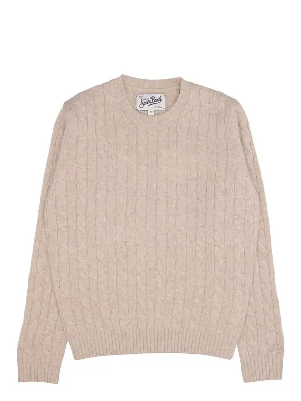 MC2 SAINT BARTH Crew Neck Sweater - Beige