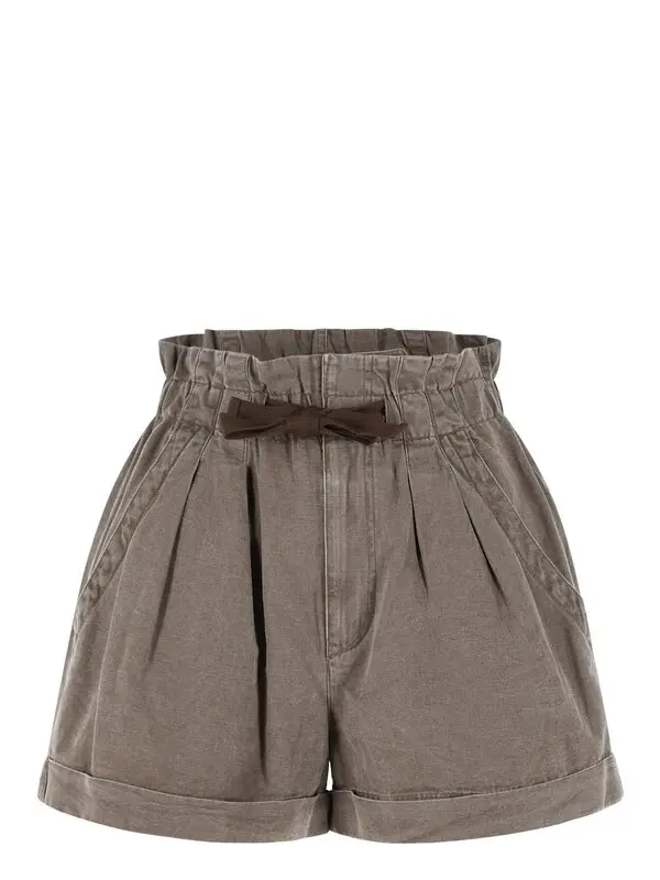 Isabel Marant Nirma Cotton And Linen Shorts - Brown