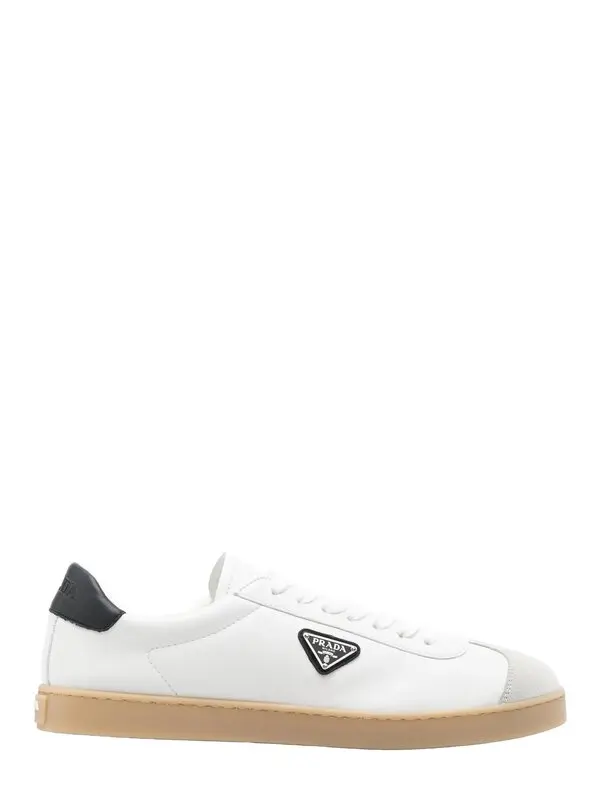 Prada Leather Sneakers - Bianco+bleu