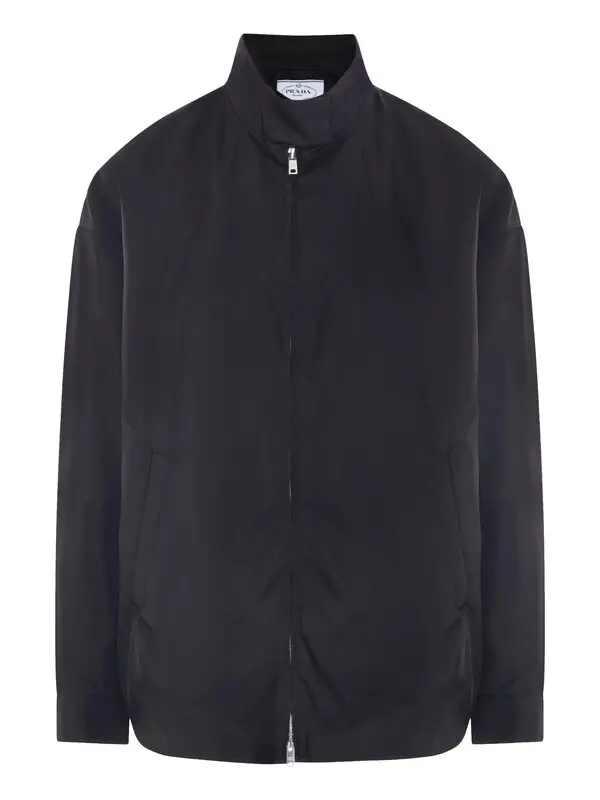 Prada Triangle Logo Oversize Jacket - Nero