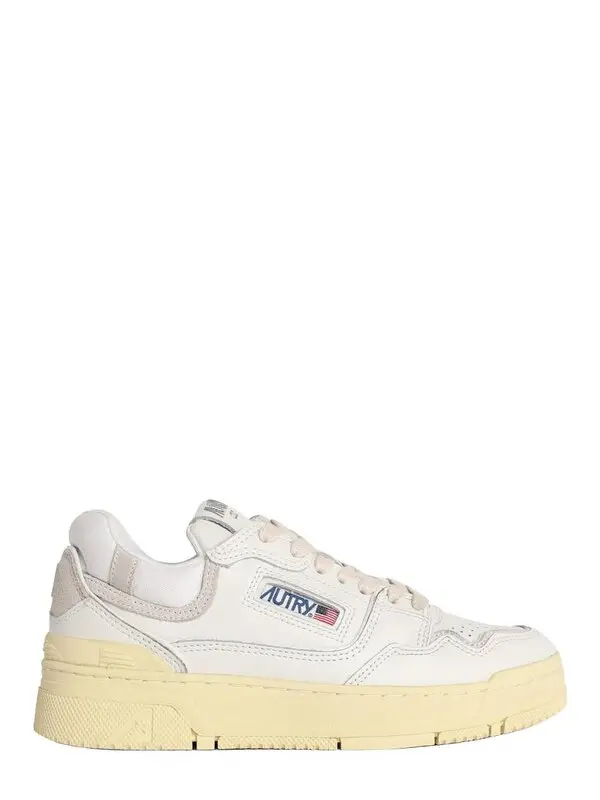 AUTRY Clc Low Leather Blend Sneakers - White