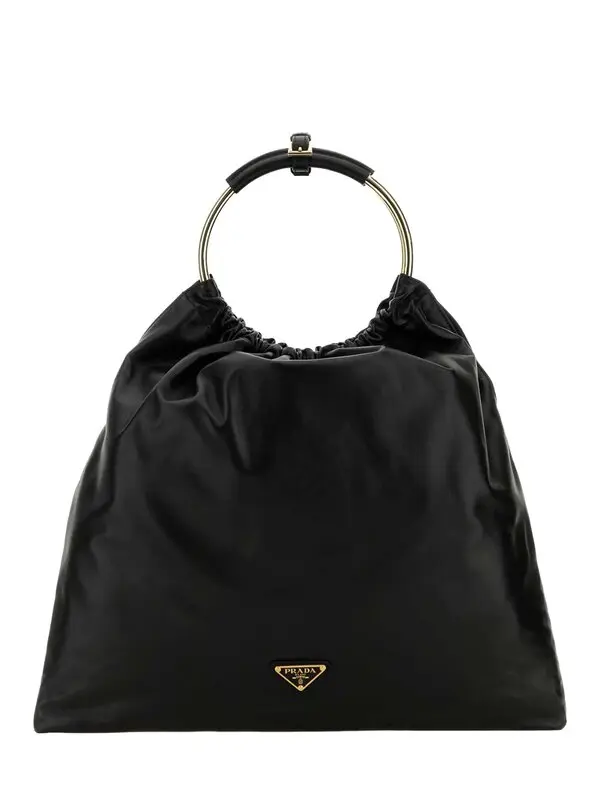 Prada Nappa Leather Top Handle Bag - Nero