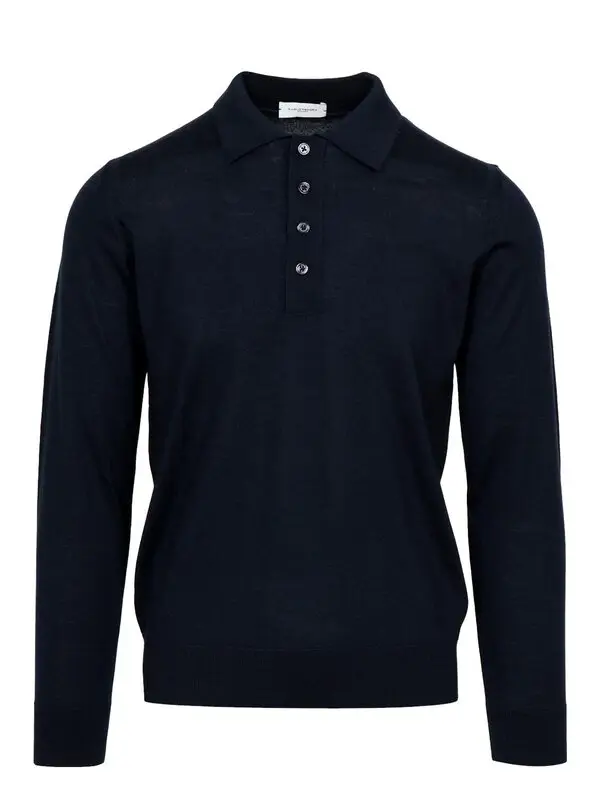 PAOLO PECORA Polo Shirt Sweater - Blue