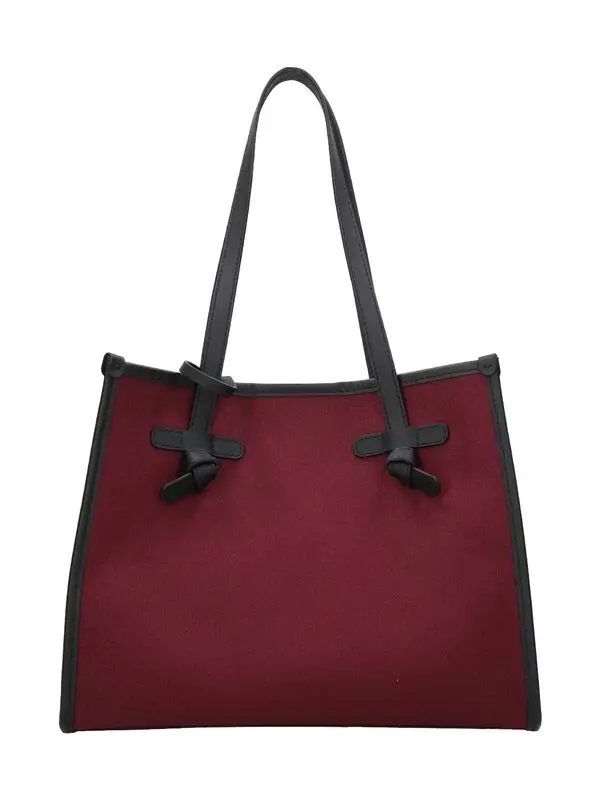 MARCELLA Tote Bag - Bordeaux+nero