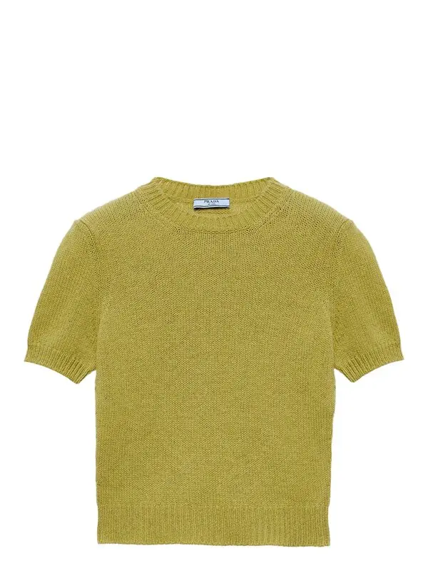 Prada Short Sleeve Cashmere Sweater - Pistacchio
