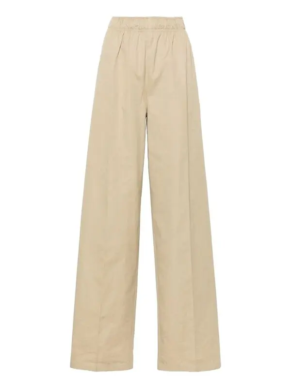 Prada Wide-leg Cotton Trousers - Corda