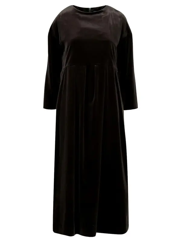 Max Mara Velvet Fit & Flare Dress - Black