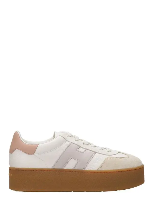 Hogan Low Top Sneakers - Avorio+rosa