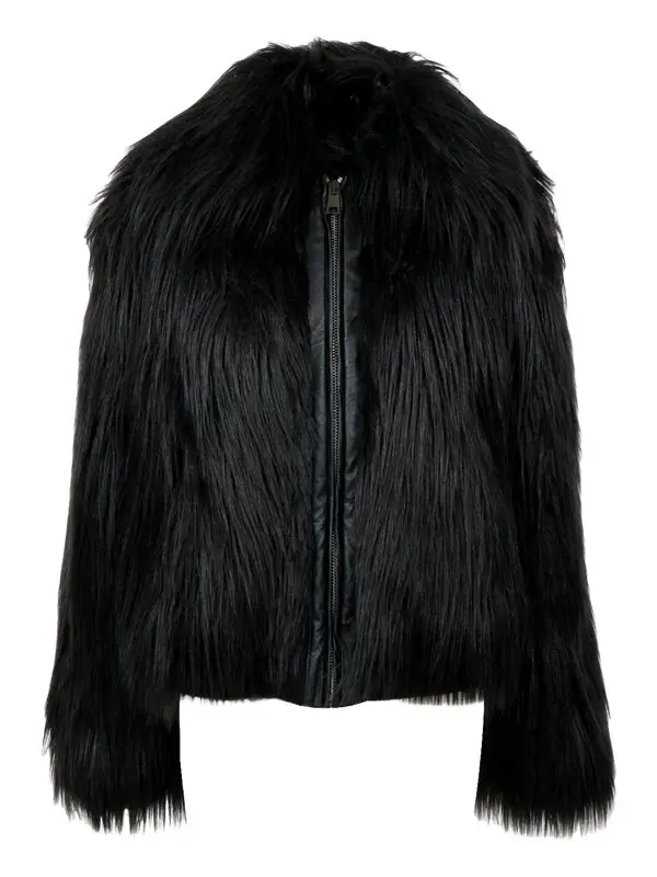 ANIYE BY Fur Jacket - Black
