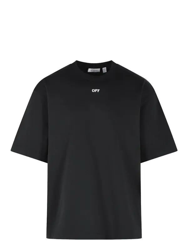 Off White Chain' Cotton T Shirt - Black