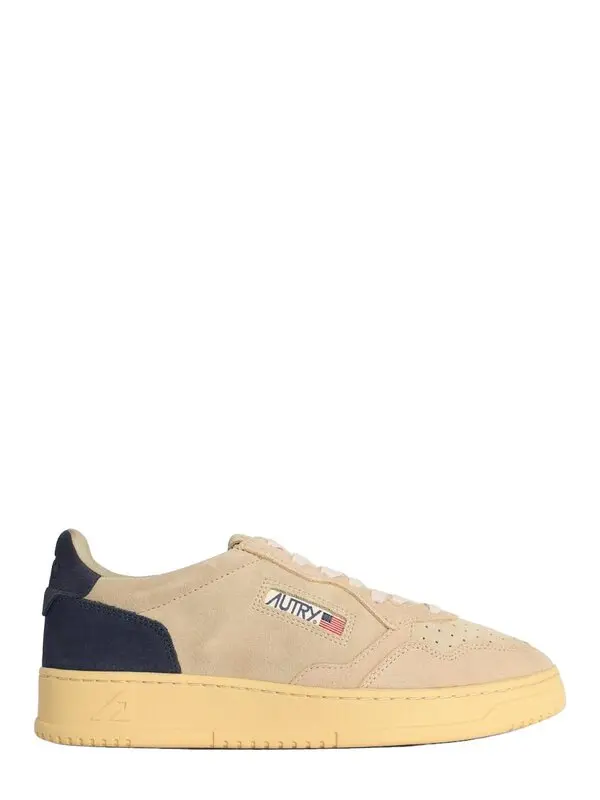AUTRY Medalist Low Suede Sneakers - Beige