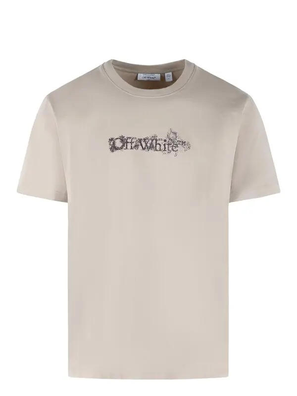 Off White Heraldictaupe' Cotton T Shirt - Grey