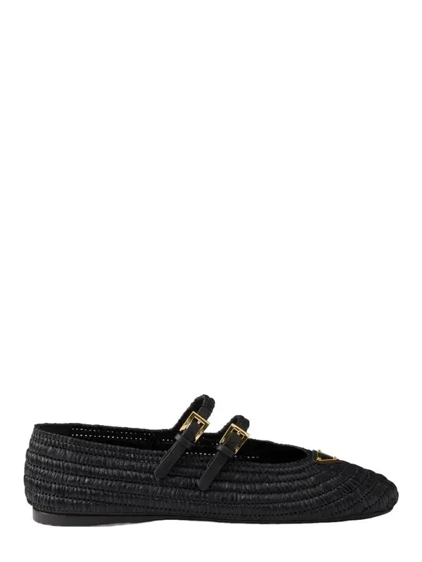 Prada Crochet Ballerina Flats - Nero