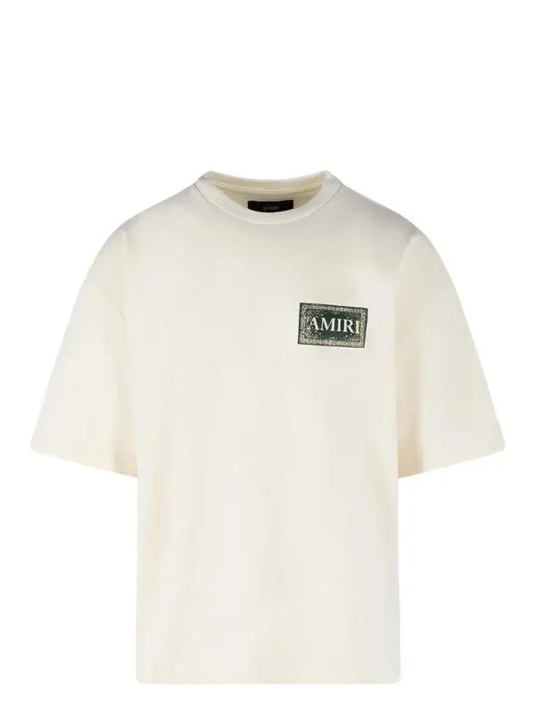 Amiri Bandana' Cotton T Shirt - Ivory