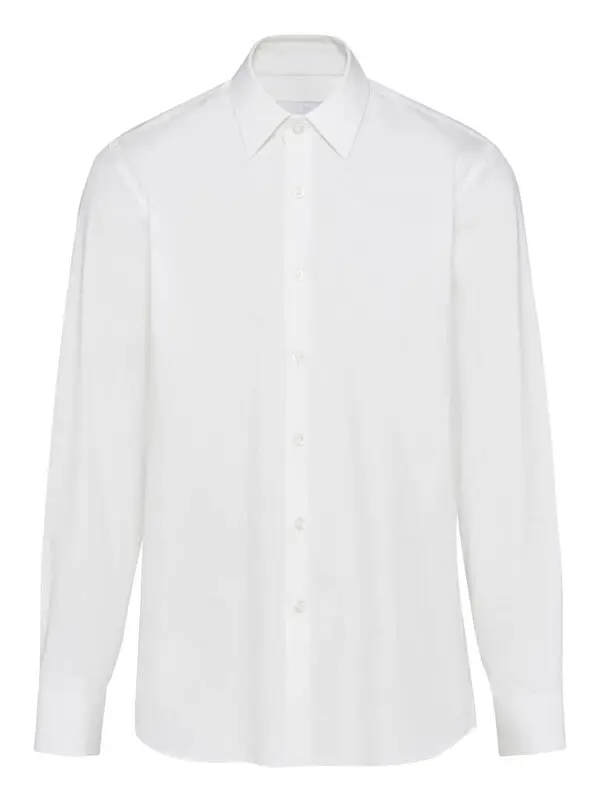 Prada Long Sleeve Cotton Shirt - Bianco