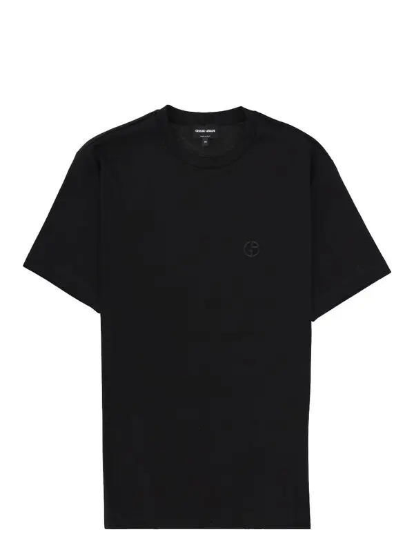 Giorgio Armani T Shirt With Logo - Black