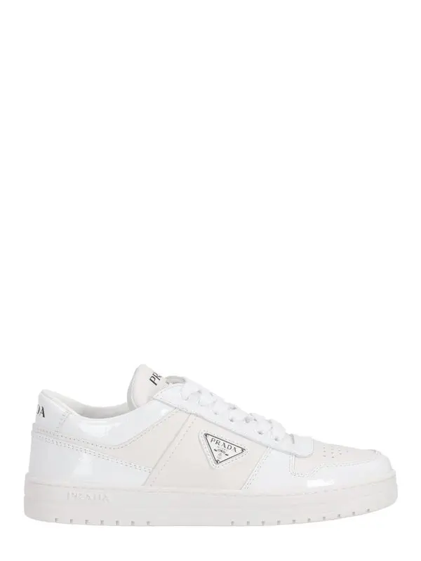Prada Downtown Leather Sneakers - Bianco