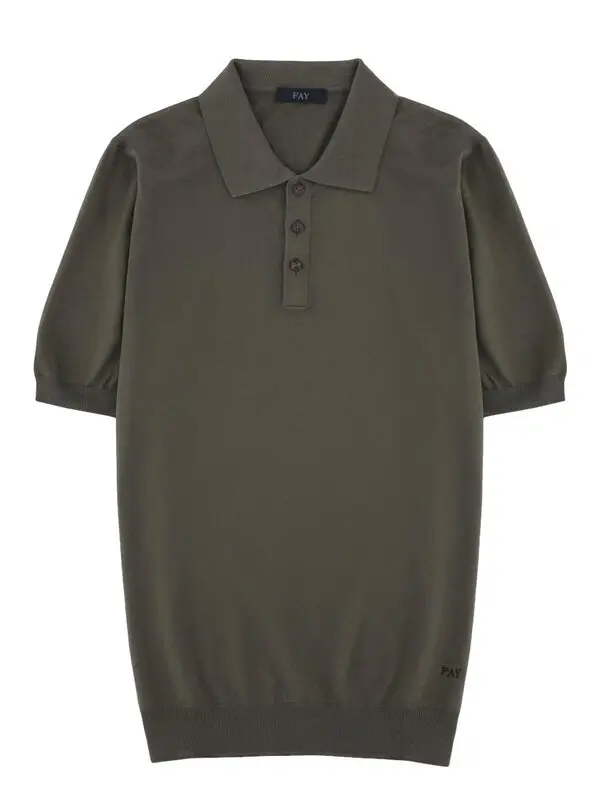 FAY Cotton Polo - Military Green
