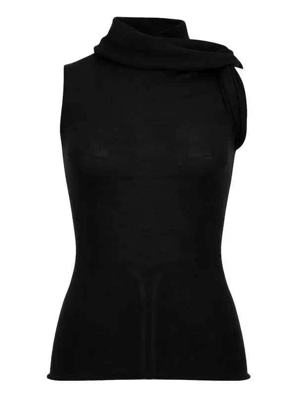 Rick Owens Knit 'twist' Top - Black