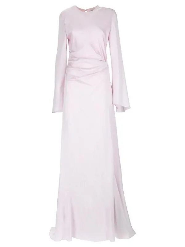 Alexander McQueen Long Drape Dress - Pink