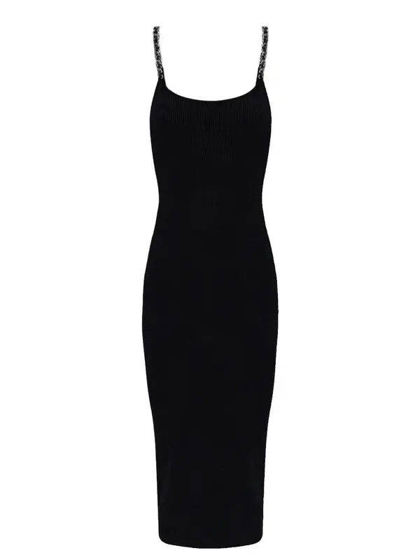 Michael Kors Stretch Knit Slim Fit Dress - Black