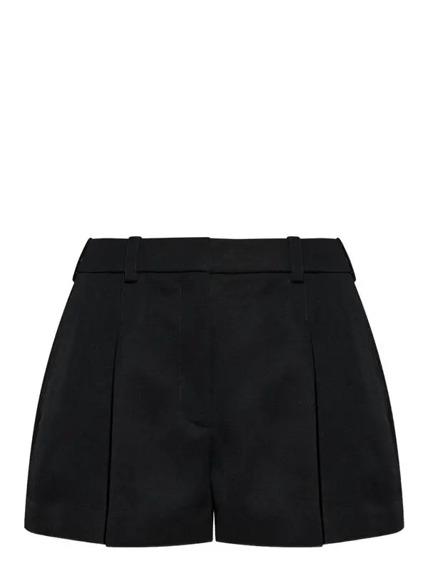 Givenchy Wool Pleated Shorts - Black