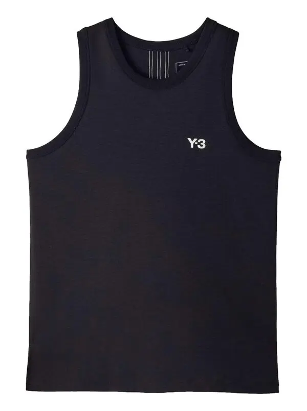 Y3 Basketball Tank Top With Logo - Black