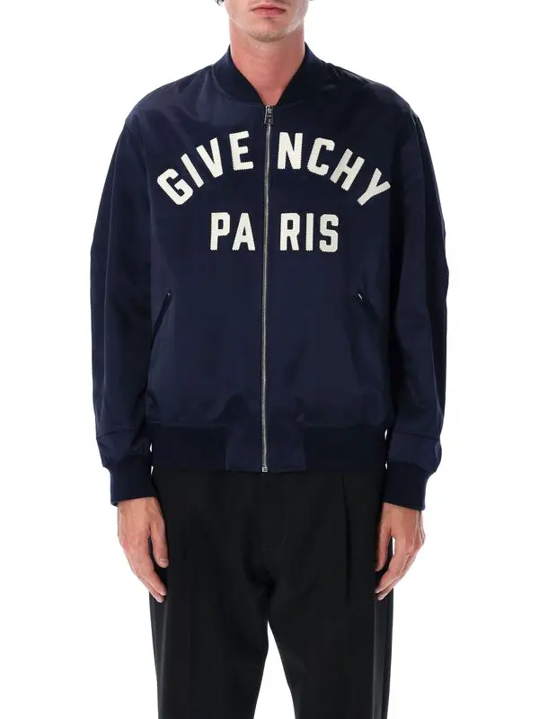Givenchy Cotton Satin Blouson - Blue