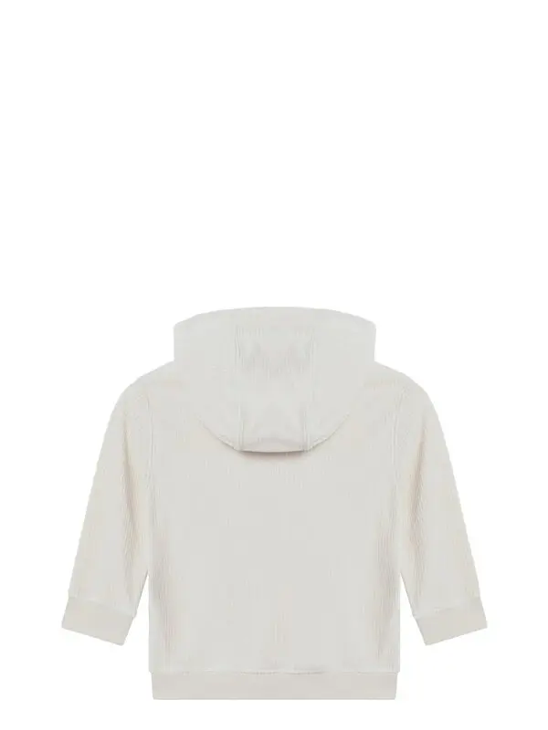 Givenchy Ribbed Cotton Blend Velour Hoodie - Beige