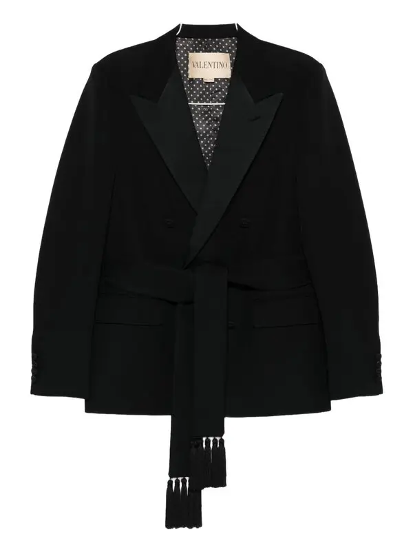 Valentino Garavani Wool Double-breasted Jacket - Black
