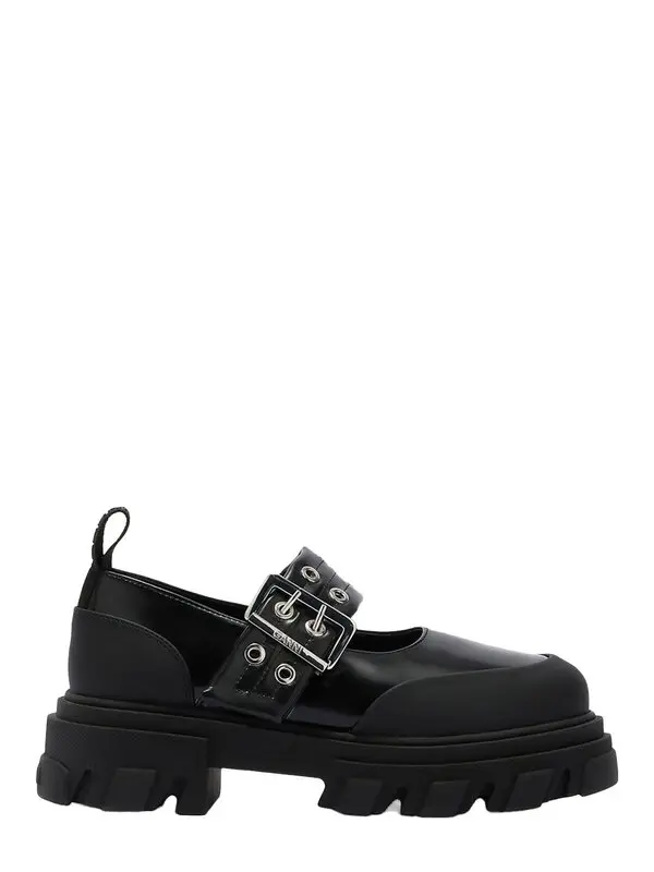 GANNI Cleated Ballerinas - Black
