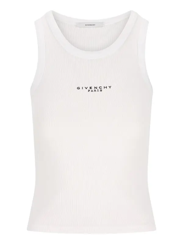 Givenchy Logo Cotton Tank Top - White